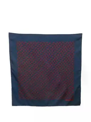 Hermès Horseshoe-print Pocket Square