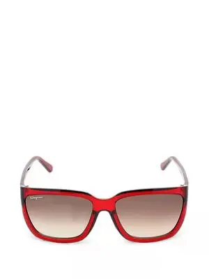 FERRAGAMO Square Frame Sunglasses - Red