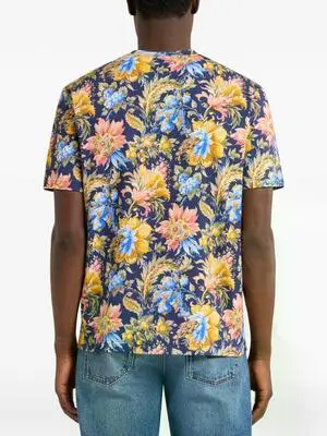 Etro Cotton-jersey T-shirt With Floral-motif