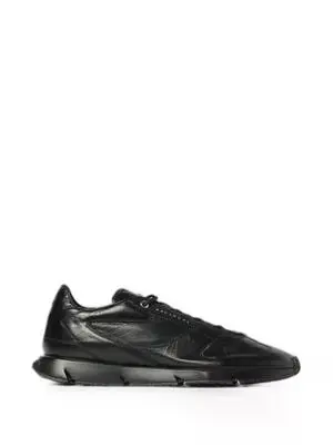 Paciotti Logo" Leather Sneakers - Black