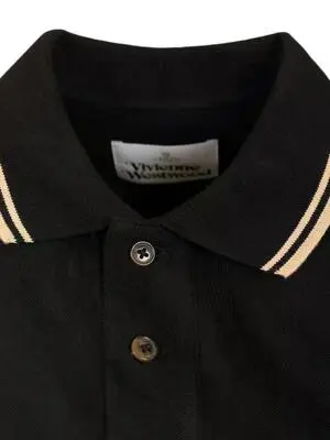 VIVIENNE WESTWOOD Orb-embroidered Tipped Polo Shirt