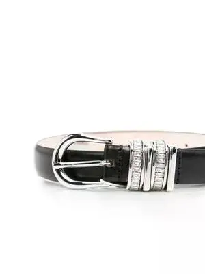 DEHANCHE Hollyhock Crystal-embellished Belt - Black