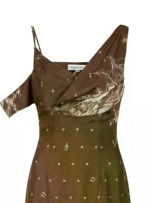 Monse Printed Silk Sleeveless Dress