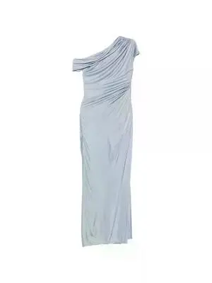 Galvan Ruched Off-shoulder Gown