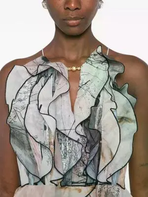 Aje Cleo Ruffled Gown
