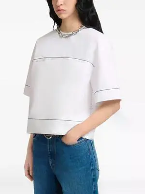 Marni Cotton Poplin T-shirt With Exposed Seams