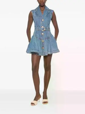 Aje Liliana Denim Mini Dress