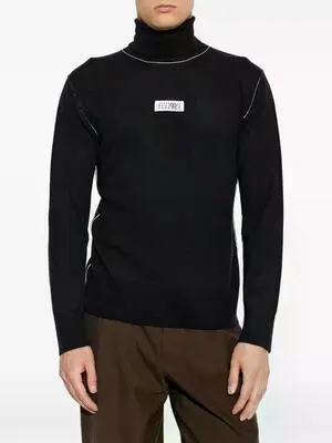 MAISON MARGIELA Contrast Stitch Turtleneck Sweater