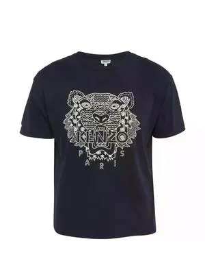 Kenzo Logo-embroidered T-shirt - Blue