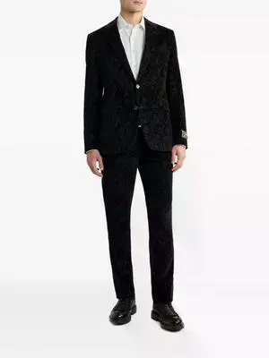 Etro Cotton Velvet Arnica Motif Trousers