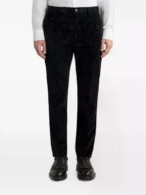 Etro Cotton Velvet Arnica Motif Trousers