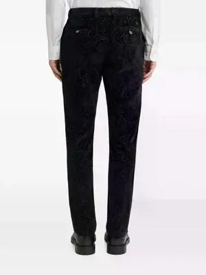 Etro Cotton Velvet Arnica Motif Trousers