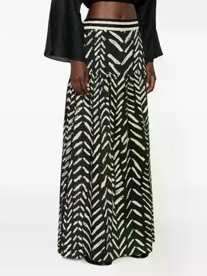 Johanna Ortiz Tiered Maxi Skirt