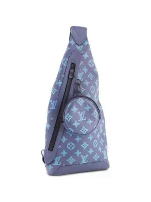 LOUIS VUITTON Duo Sling Bag Monogram Shadow Leather - Blue
