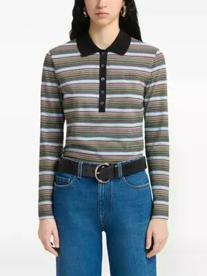 Marni Multicolour Striped Jersey Polo Shirt