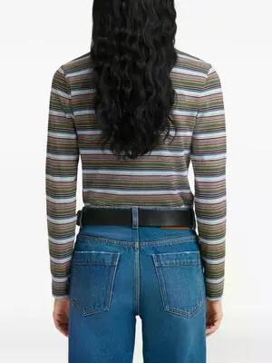 Marni Multicolour Striped Jersey Polo Shirt