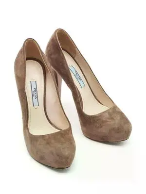 Prada Suede Platform Pumps