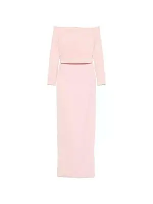 Solace London Sabina Off-the-shoulder Maxi Dress - Pink