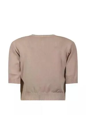Max Mara Floral Intarsia Short-sleeve Sweater