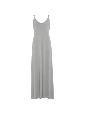 ERES Sculpturale Beaded-strap Maxi Dress - Grey
