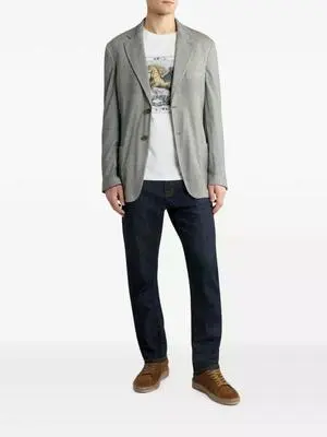 Etro Cotton-jersey T-shirt With Placed Pegaso-print