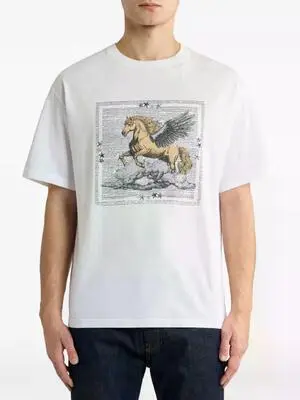 Etro Cotton-jersey T-shirt With Placed Pegaso-print