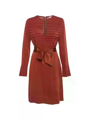 Diane Von Furstenberg Kimian Pintuck Silk Crepe Dress