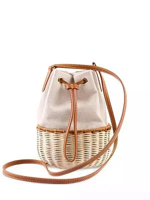 Rodo Adria Wicker Bucket Bag - Brown