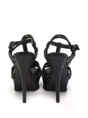 Saint Laurent Tribute Platform Sandals - Black