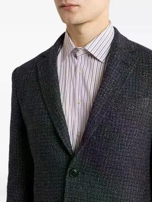 Etro Single-breasted Wool-blend Bouclé Jacket - Blue