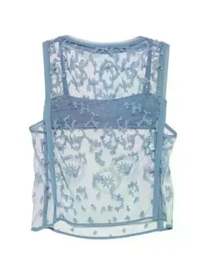 SIR. Leif Mesh Top - Blue