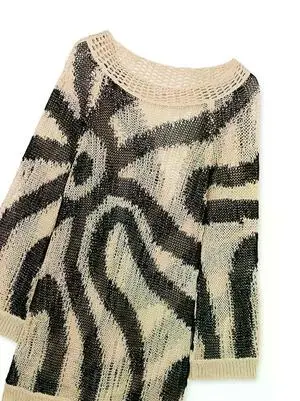 Emilio Pucci Marmo Print Crochet-knit Linen Dress