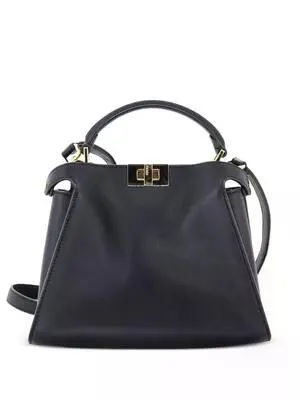 Fendi Peekaboo Essentially Leather Satchel - Black