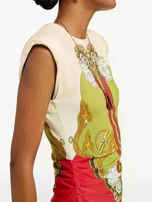La DoubleJ Lela Placed Mini Dress In Ambrosia - Green