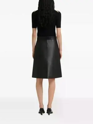 Marni Nappa Leather Skirt With Pleat