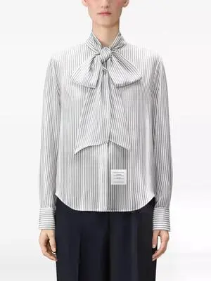 Thom Browne Striped Silk-satin Shirt