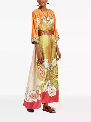 La DoubleJ Muumuu Placed Dress Round Neck