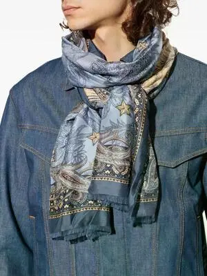 Etro Silk-blend Scarf With Pegaso