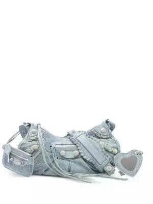 Balenciaga Le Cagole Rhinestone Shoulder Bag - Blue