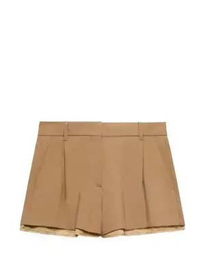Marni Virgin Wool Pleated Shorts - Neutrals
