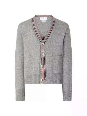 Thom Browne Hector Intarsia-knit Cardigan - Grey