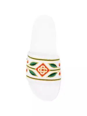 Casablanca Logo Embroidered Sandals