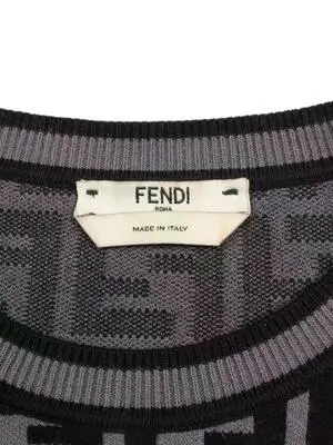Fendi Zucca Pattern Crew Neck Sweater