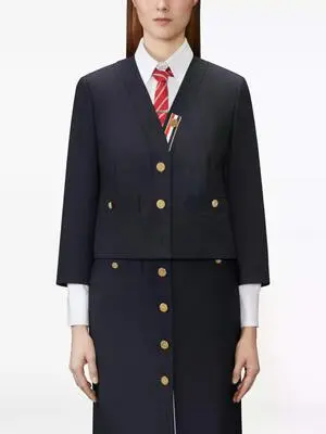 Thom Browne Hopsack Suiting Cardigan