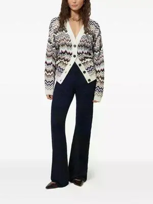 Missoni Zigzag Knit Trousers - Blue