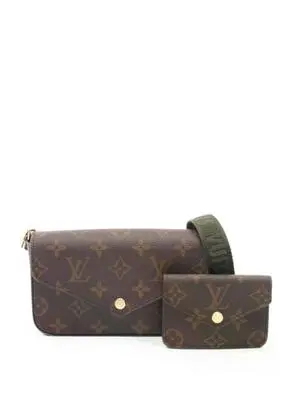 LOUIS VUITTON Felicie Monogram Canvas Cross Body Bag - Brown