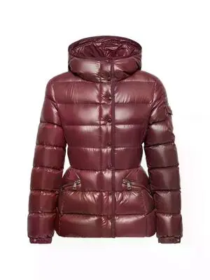 Moncler Logo Patch Quilted Down Jacket - Red