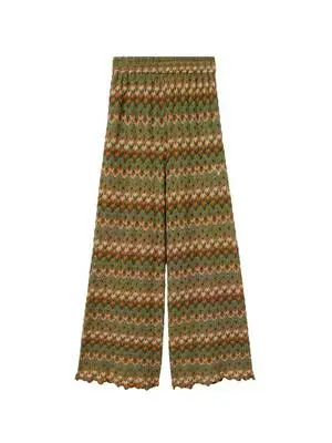 La DoubleJ Cotton Raschel Knit Palazzo Pants