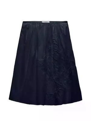 Dorothee Schumacher Embroidered Midi Skirt - Blue