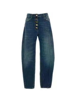 Elisabetta Franchi Button-fly Jeans - Blue